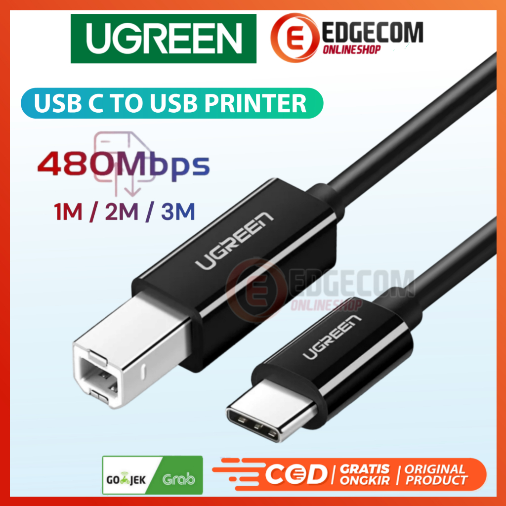 Jual UGREEN Kabel USB TYPE C to USB TYPE B Male Untuk Printer 2 Meter ...