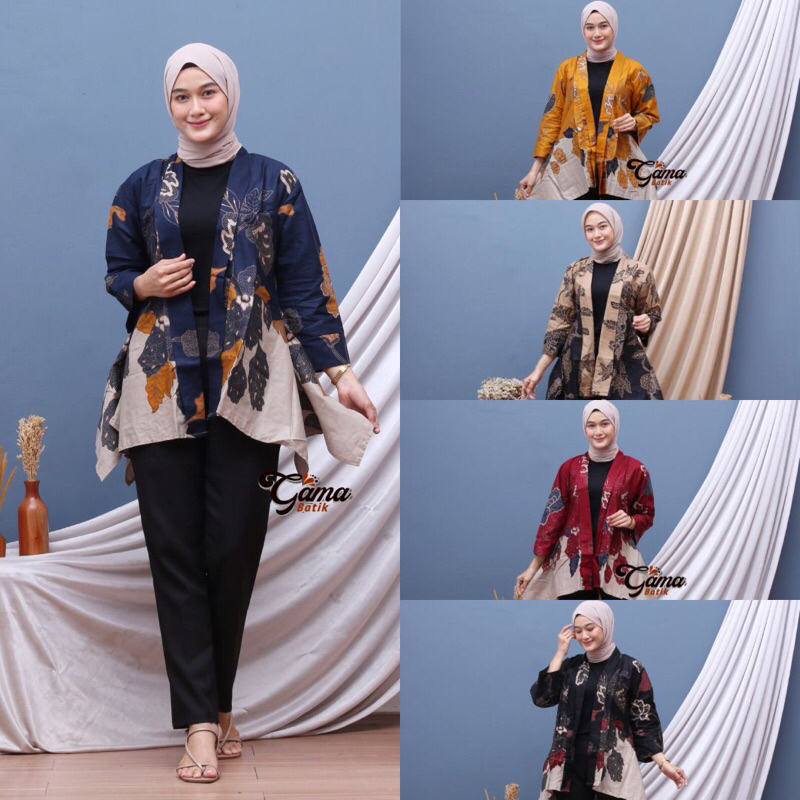Jual Blazer Batik Atasan Wanita Outer Batik Modern | Shopee Indonesia