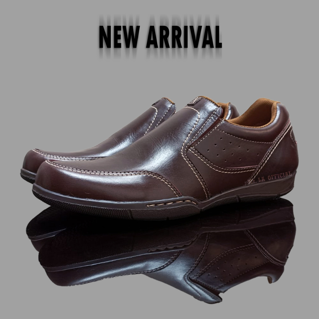 Jual Sepatu Casual Pria Slip On Kulit Asli Sepatu Slop Santai Kasual Sepatu Selop Cowok Mr. LA ...