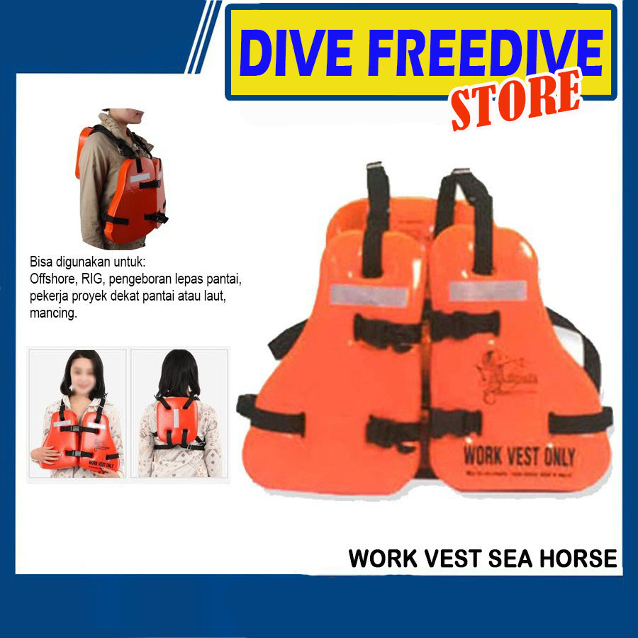Jual Pelampung Life Jacket Renang Safety Rescue Work Vest Sea Horse ...
