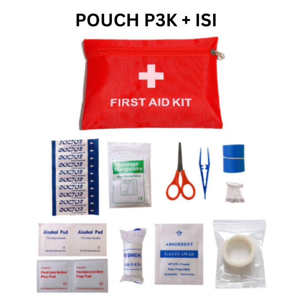 Jual Pouch P3K + isi Pertolongan Pertama First Aid Kit P3K 12 in 1 ...