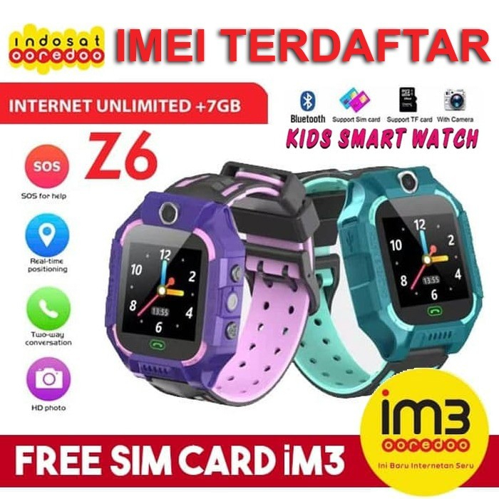 Jual Z6 Waterproof Double camera kids smartwatch Bluetooth 2g GSM ...