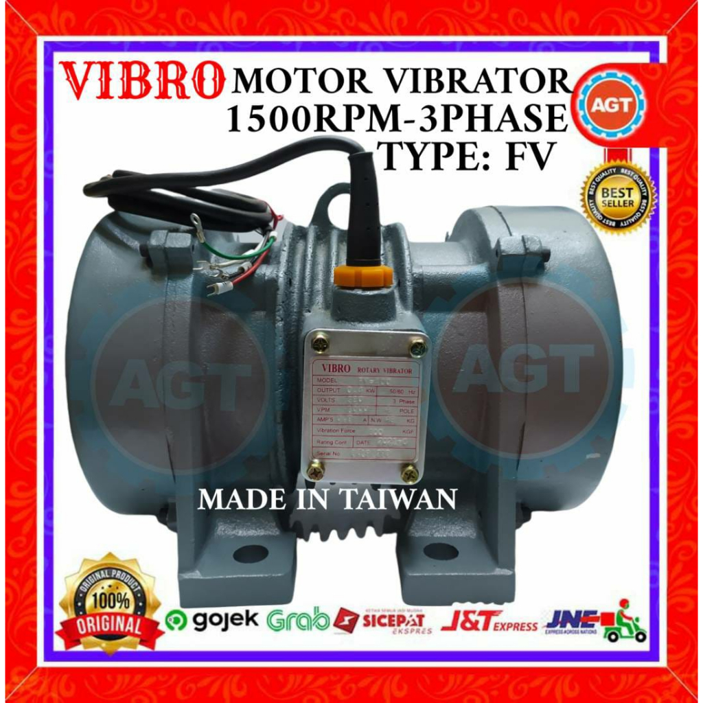 Jual VIBRO MOTOR ROTARY VIBRATOR FV2500 - 2.2KW - 2500WATT 3PHASE ...