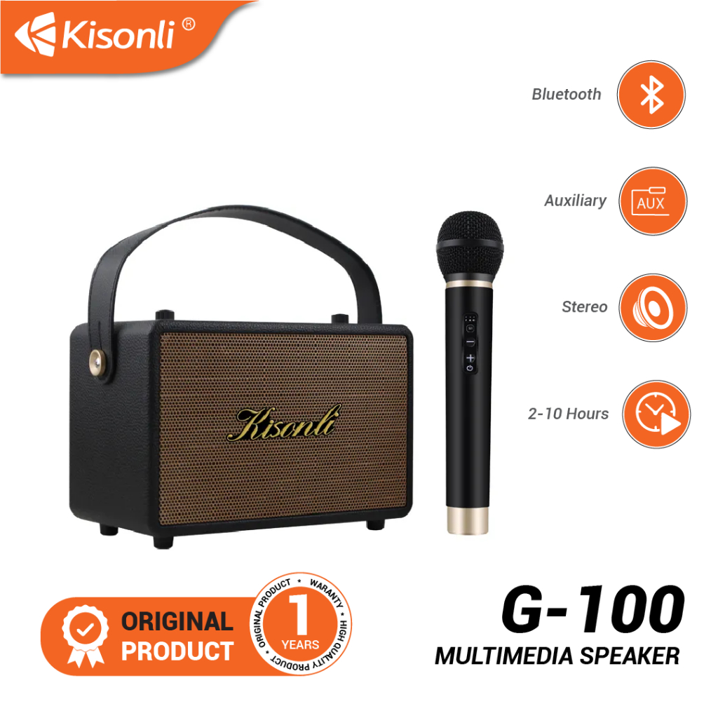 Jual KISONLI - Speaker Bluetooth 5.3 With Mic G100 Sound Bass | Shopee ...