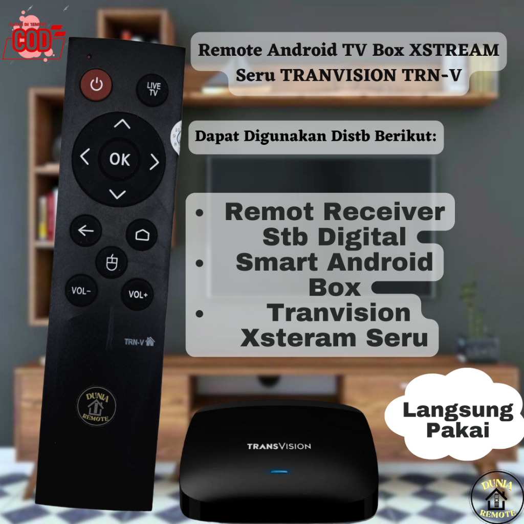 Jual Remote Stb TV Box Xstream Tranvision Xtreamer Seru Smart Android ...