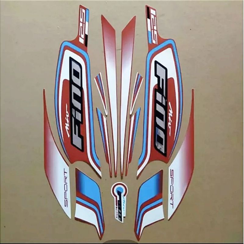 Jual Stiker Striping Motor Yamaha Fino 2016 Merah Sticker Lis Body ...