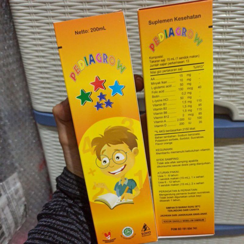 Jual Pediagrow syrup sirup 200 ml vitamin anak minyak ikan suplemen ...