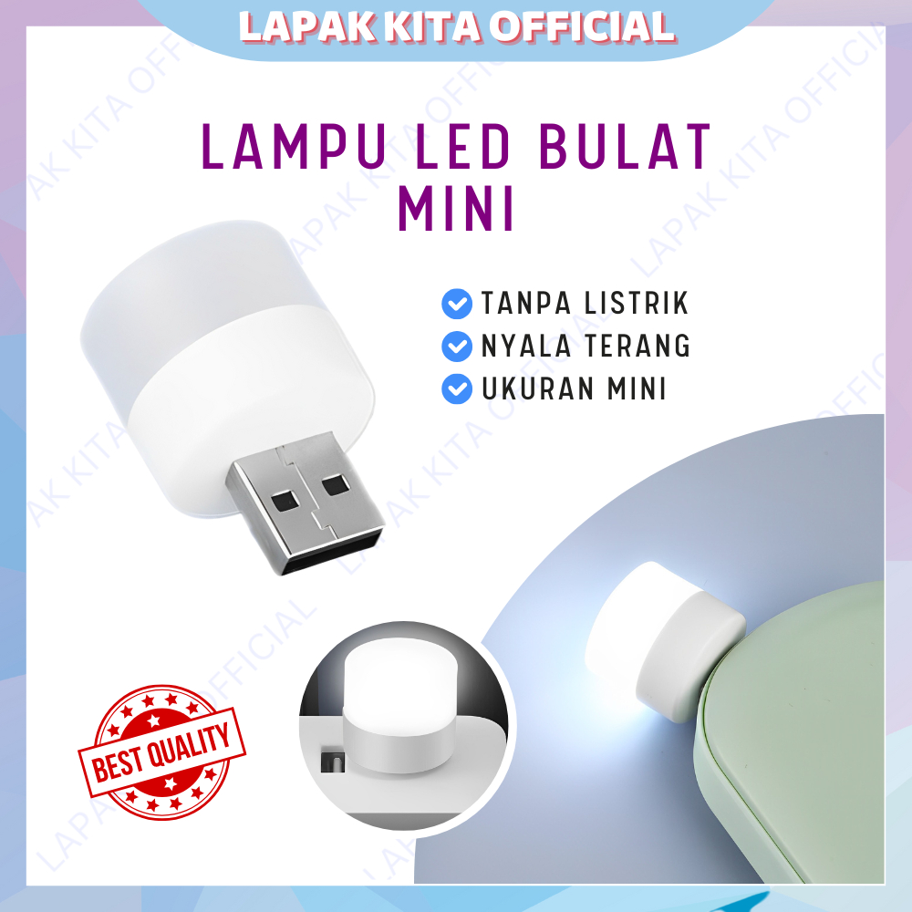 Jual Lampu led bulat usb putih mini portable serbaguna | Shopee Indonesia