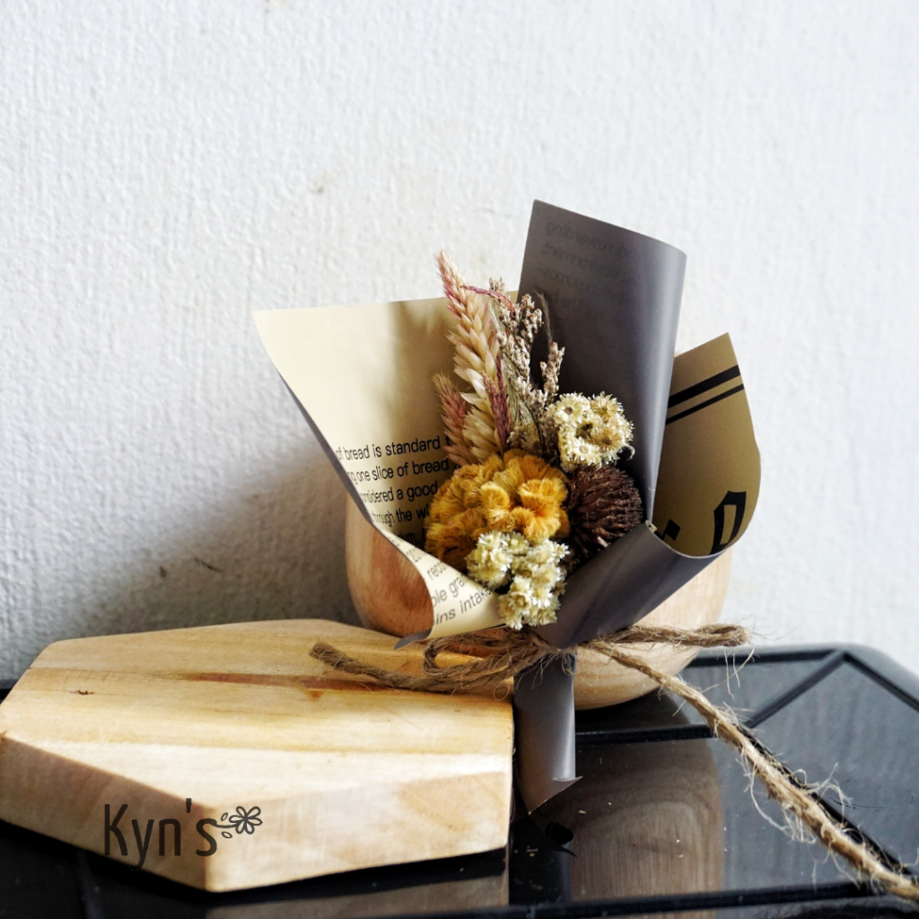 Jual min 3 pcs Buket mini bunga kering hiasan hampers | souvenir ...