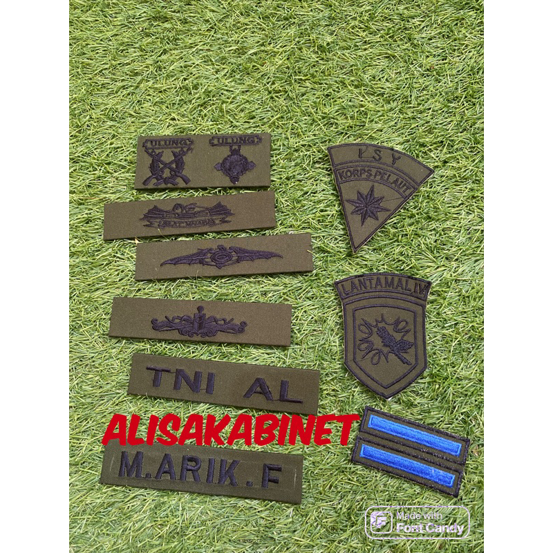 Jual Brivet Bordir Perkeras Full set PDL TNI AL | Shopee Indonesia