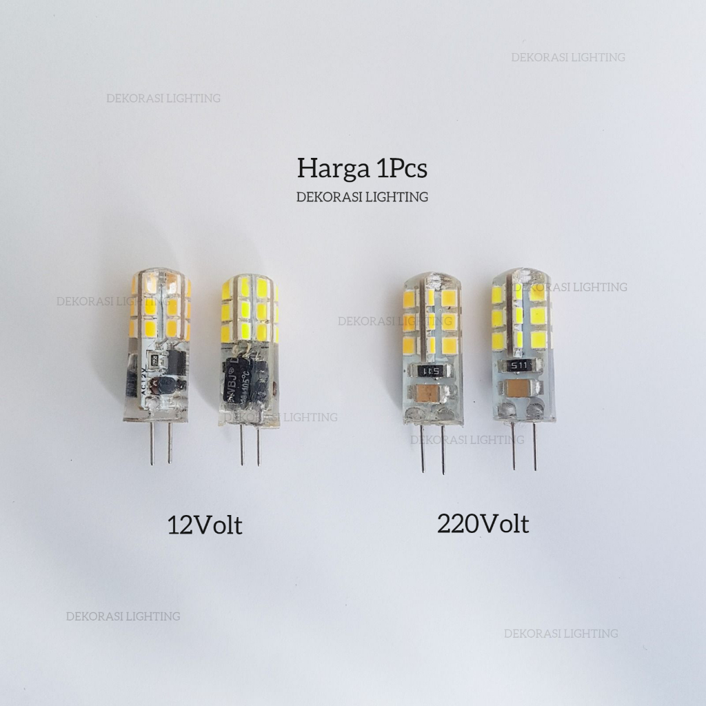 Jual Lampu halogen kacang led 3w 220v 12v G4 kaki tusuk bohlam gantung ...
