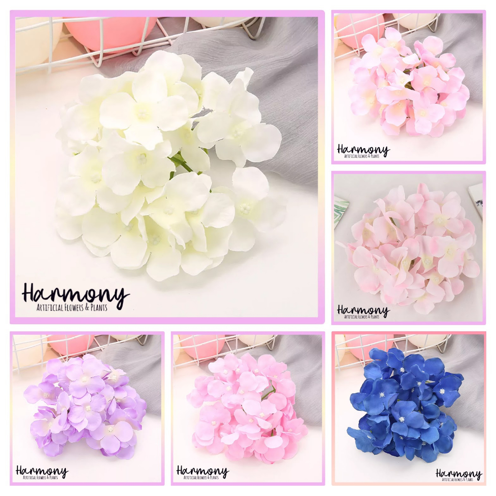 Jual bunga artificial plastik hydrangea dekorasi hiasan cantik ...