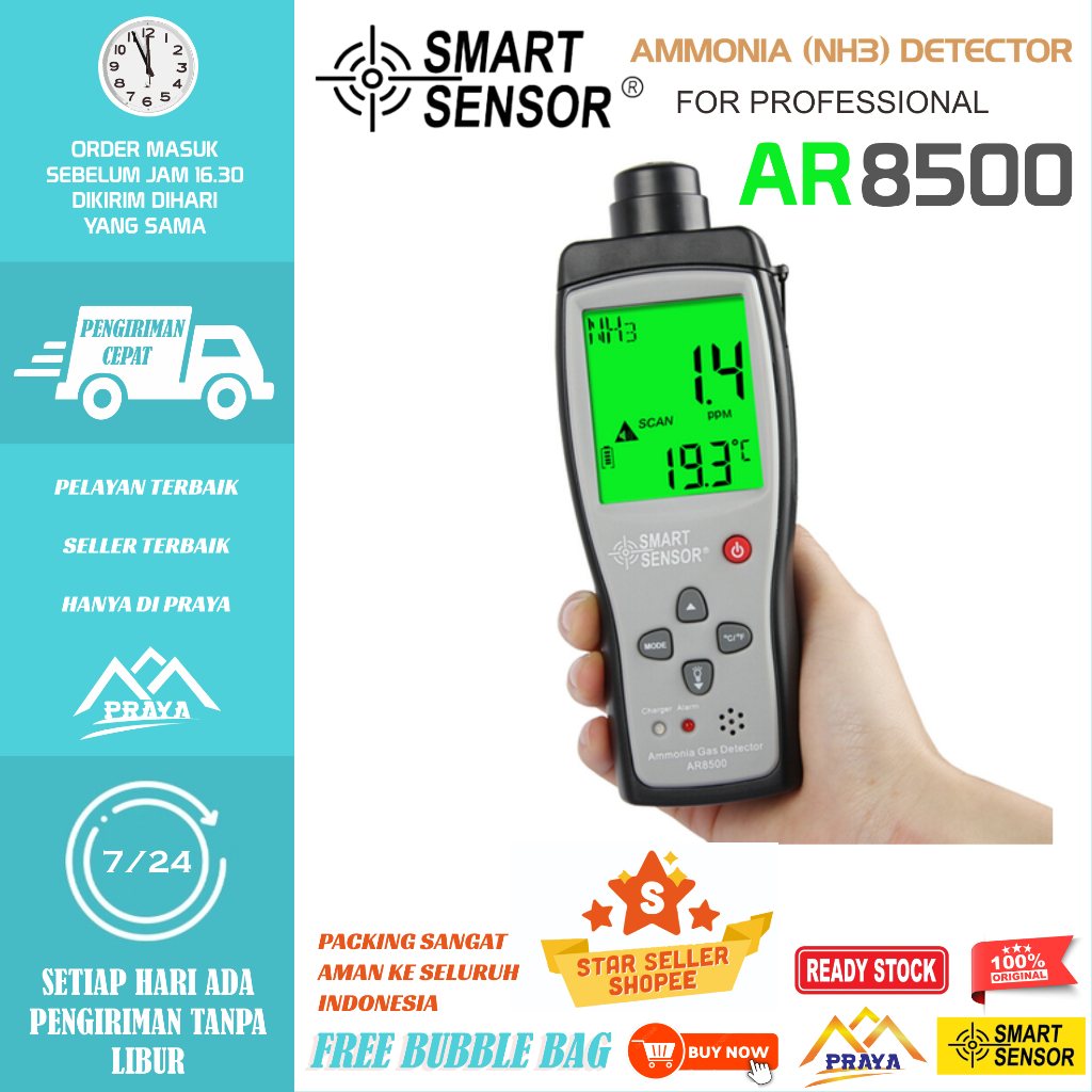 Jual Ammonia Gas Detector Smart Sensor AR8500 NH3 Amonia AR 8500 detektor udara | Shopee Indonesia
