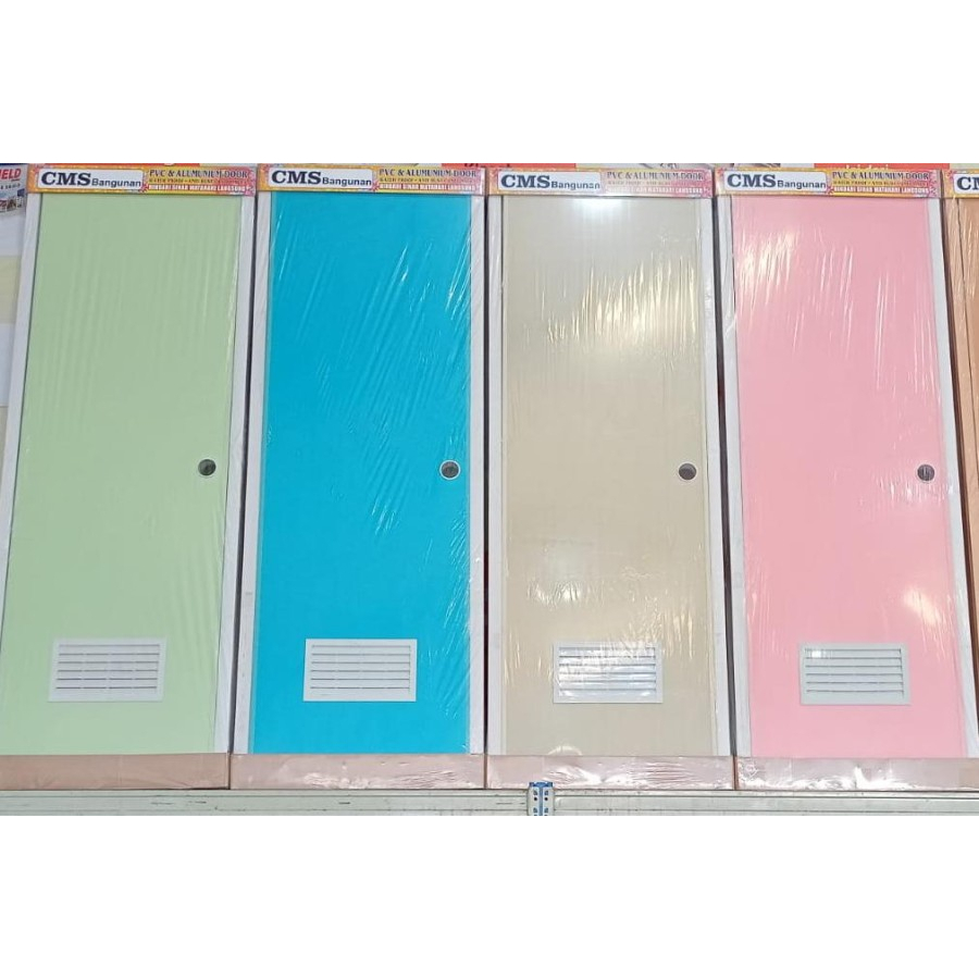 Jual PINTU KAMAR MANDI PVC WARNA POLOS (BIRU PINK HIJAU DAN CREAM ...