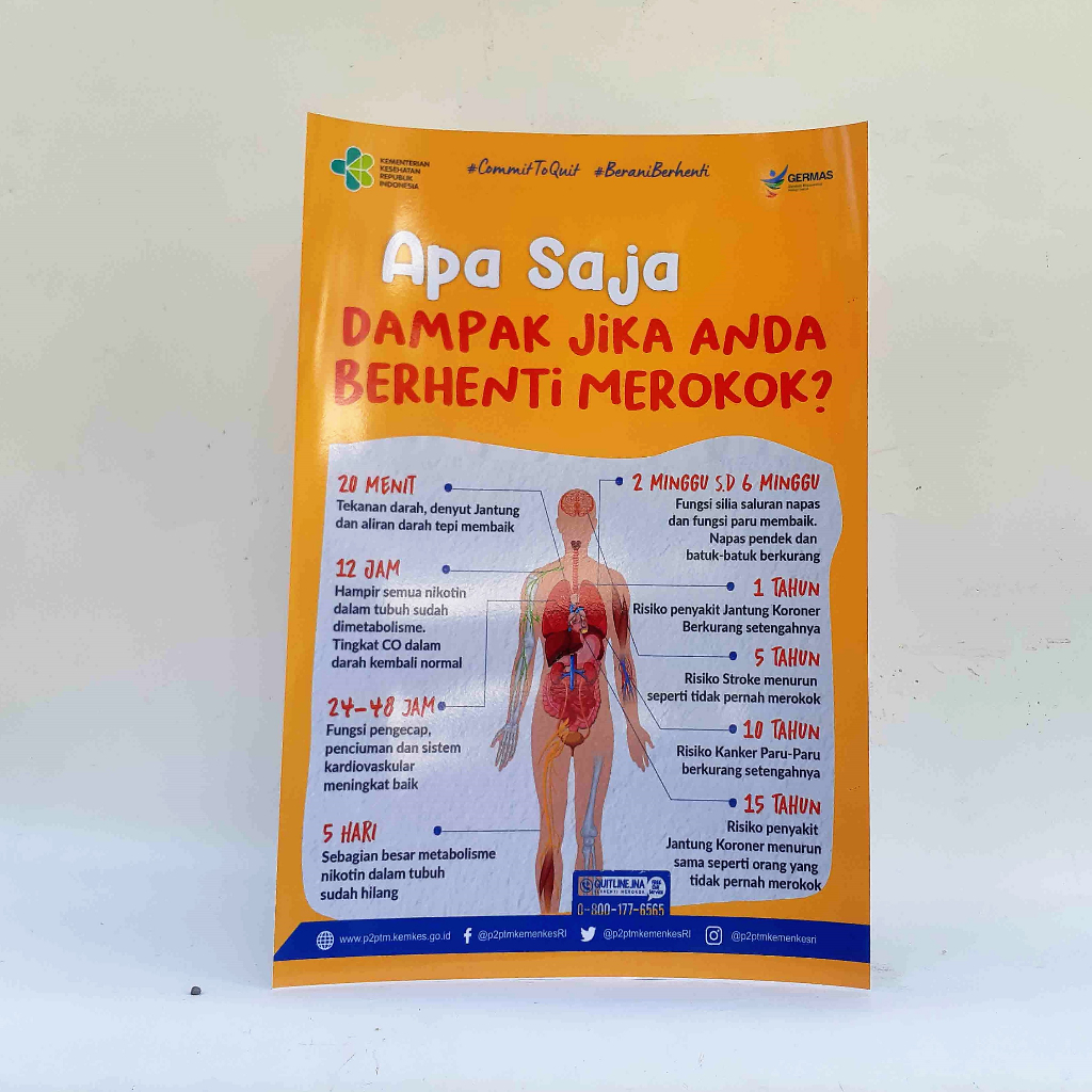 Jual Poster Dilarang Merokok | Poster Dampak Jika Berhenti Merokok ...