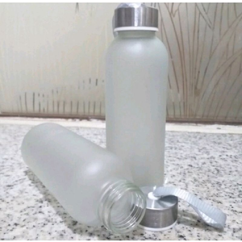Jual Botol Kaca Doff/Tumbler Kaca Doff/Botol Minum 420ml | Shopee Indonesia