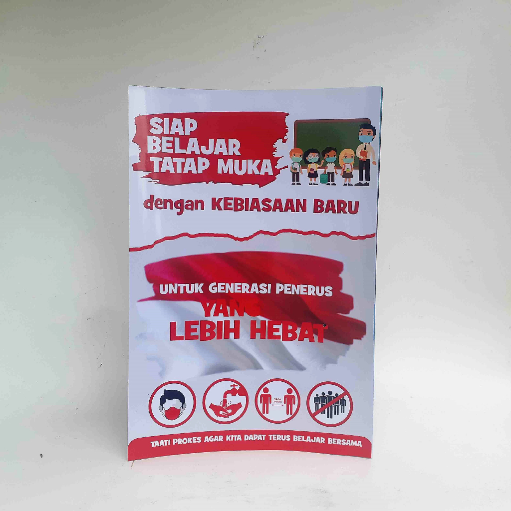 Jual Poster Sekolah | Poster Siap Belajar Tatap Muka | Poster Protokol ...