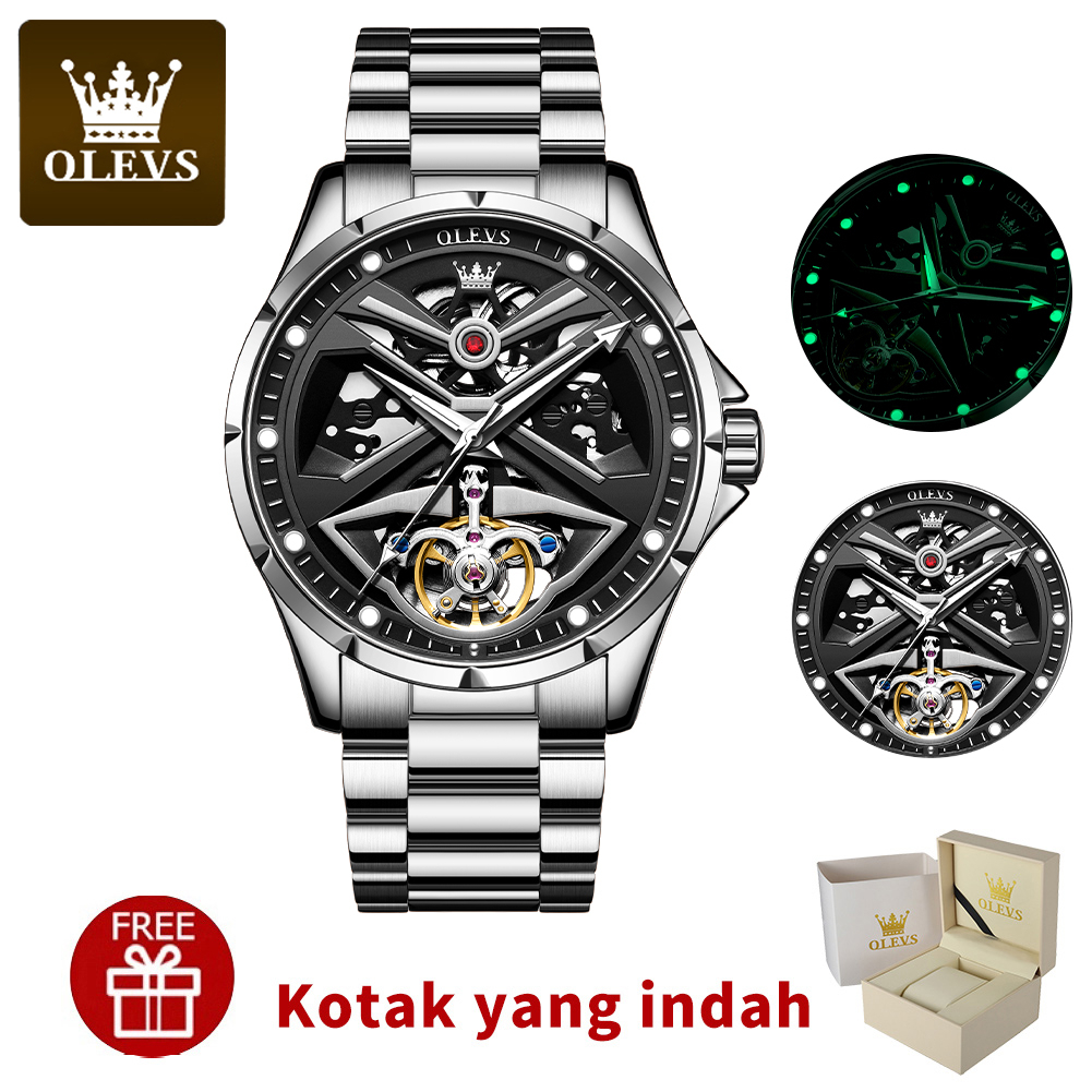 Jual OLEVS Jam Tangan Automatic Pria Anti Air Original Tahan Keren ...