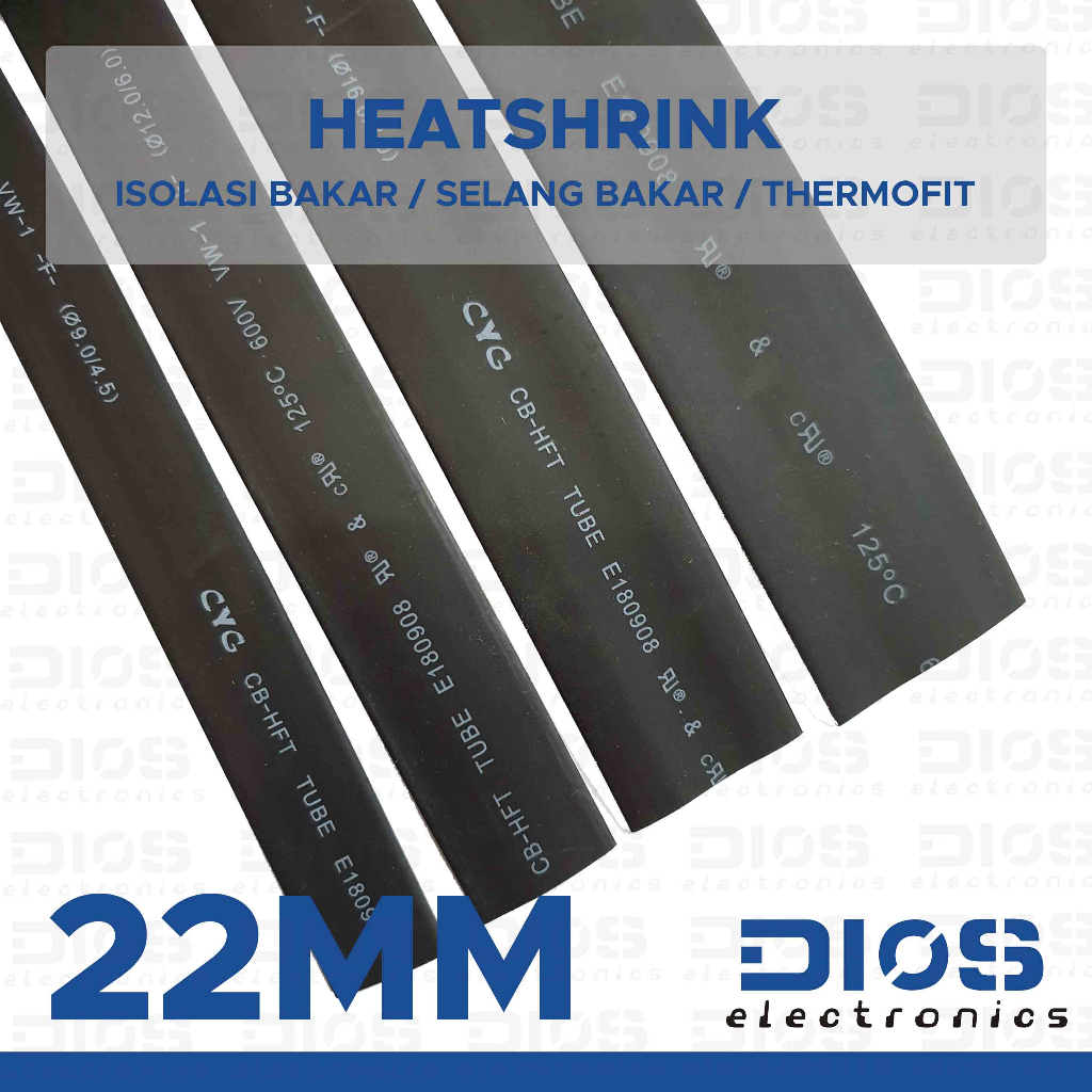 Jual Heatshrink / Isolasi Bakar / Selang Bakar / Thermofit 22 mm eceran ...