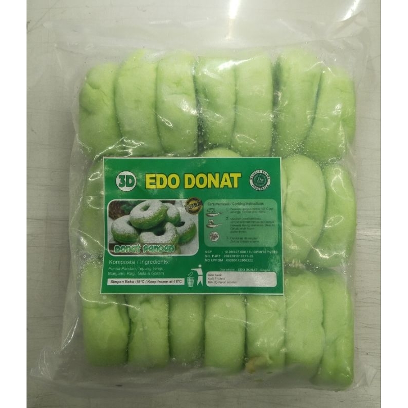 Jual Edo Donat Kentang Ubi Ungu Pandan Donute 3D Varian Rasa Isi 20 Pcs ...