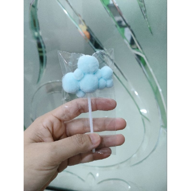 Jual cake topper awan 3D pompom / hiasan cake awan cloud pompom bola ...