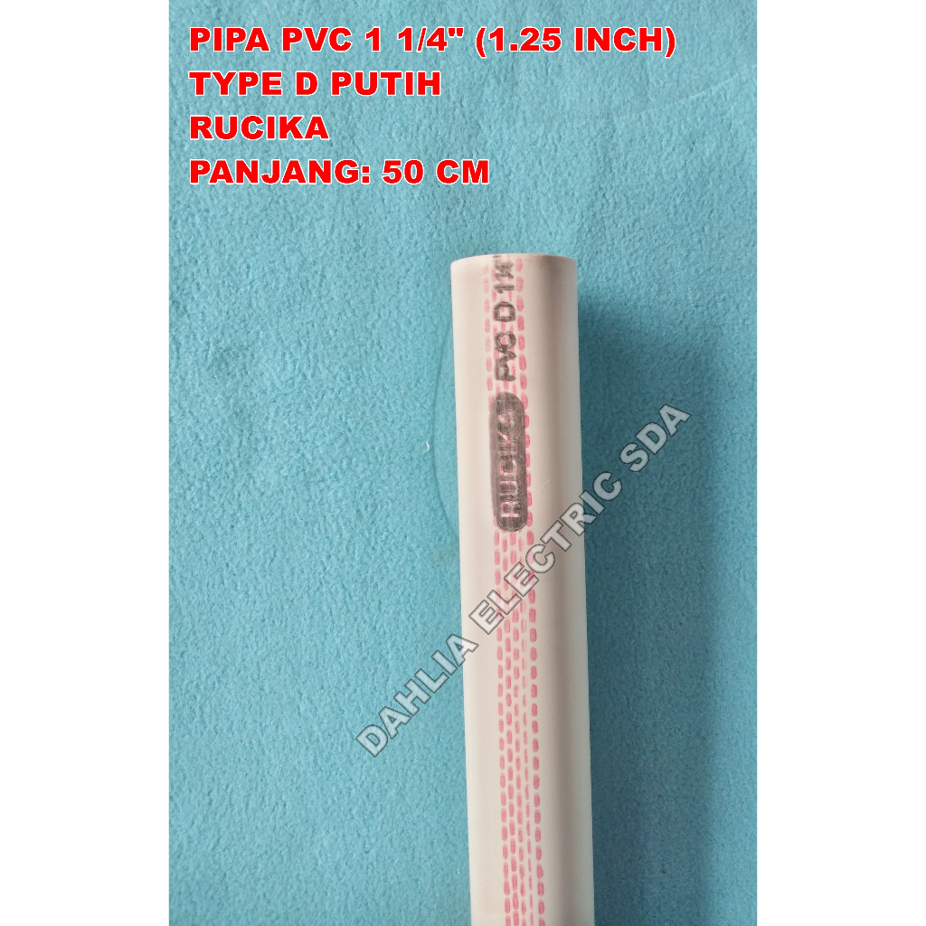 Jual PIPA PVC 1 1/4 INCH TYPE D PANJANG 50CM PUTIH RUCIKA | Shopee ...