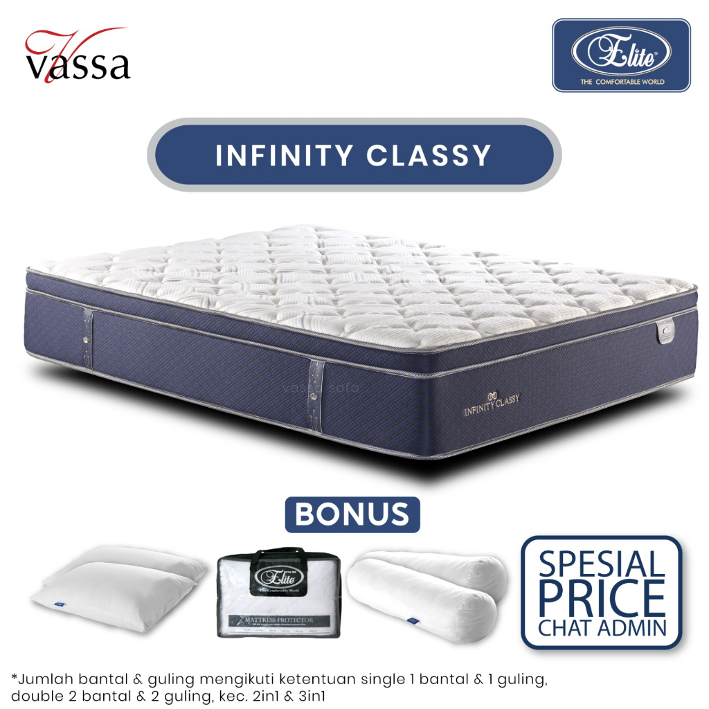 Jual Kasur Elite Infinity Classy/Pocketed spring Latex / new edition ...