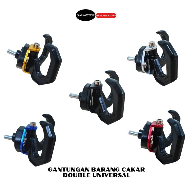 Jual Saumotor Gantungan Barang Motor Cakar 2 Cabang Lipat Cnc Universal ...