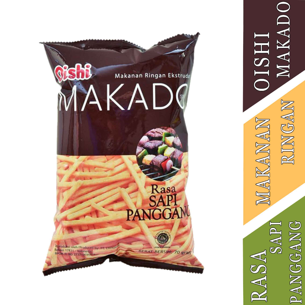 Jual SNACK OISHI MAKADO RASA SAPI PANGGANG 60g | Shopee Indonesia