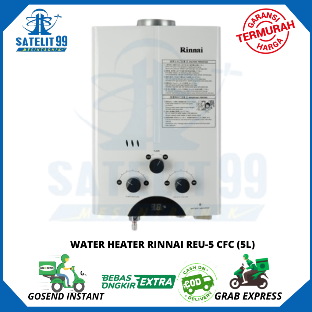 Jual PEMANAS AIR / WATER HEATER RINNAI REU-5 CFC (5L) | Shopee Indonesia