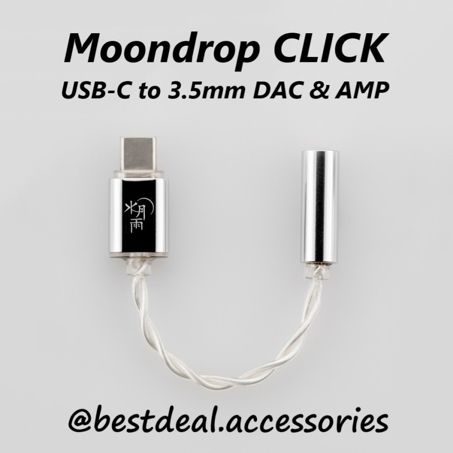 Jual Moondrop Click USB-C to 3.5mm Headphone Jack Adapter DAC AMP Type ...