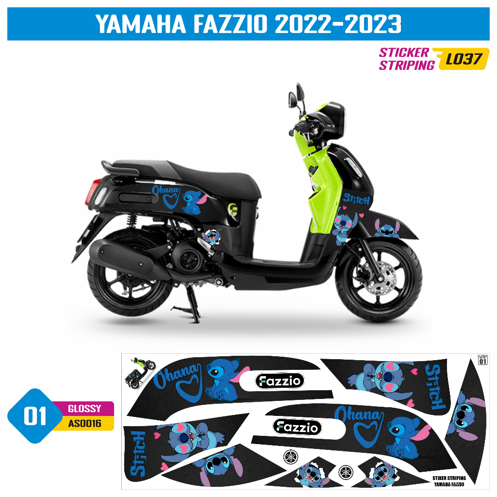 Jual Stiker Striping Yamaha Fazzio 2022-2023 Variasi Lis Decal AS0016 ...
