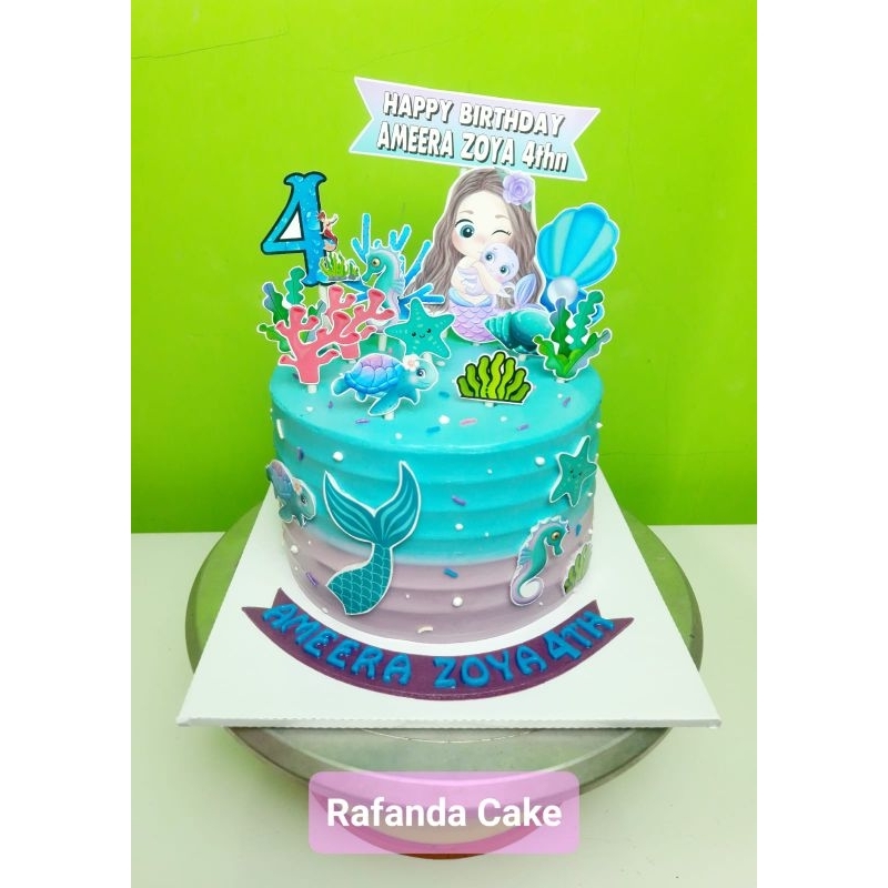 Jual topper kue ulang tahun little mermaid toper putri duyung ariel ...
