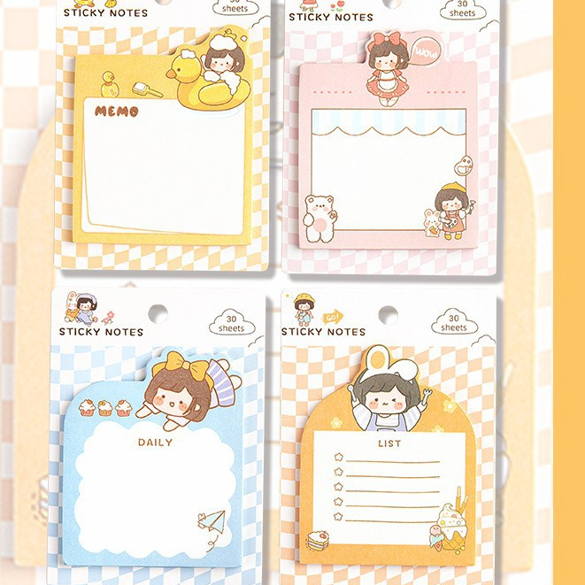 Jual HM33 Sticky Notes Penanda Buku Sticky Note Motif Kartun Lucu ...