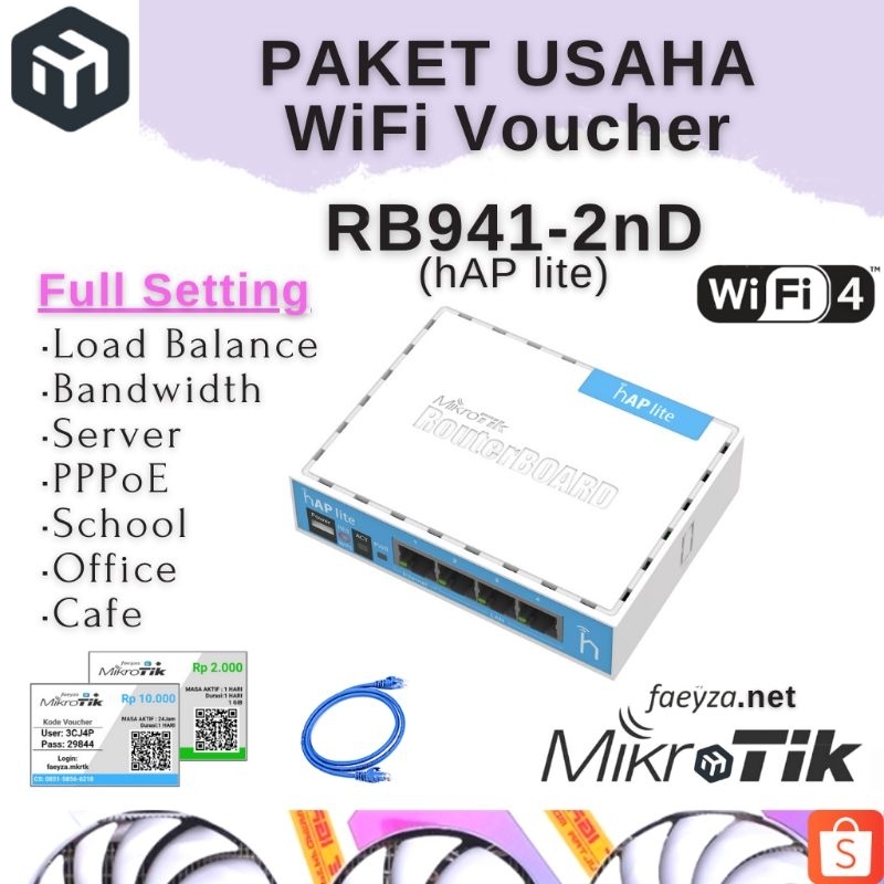 Jual Router MikroTik RB941 2nD FUll Setting Hotspot Voucher Rt Rw Net ...