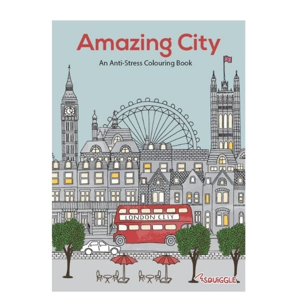 Jual [Squiggle] UK Amazing City Adult Colouring Book (Buku Mewarnai ...