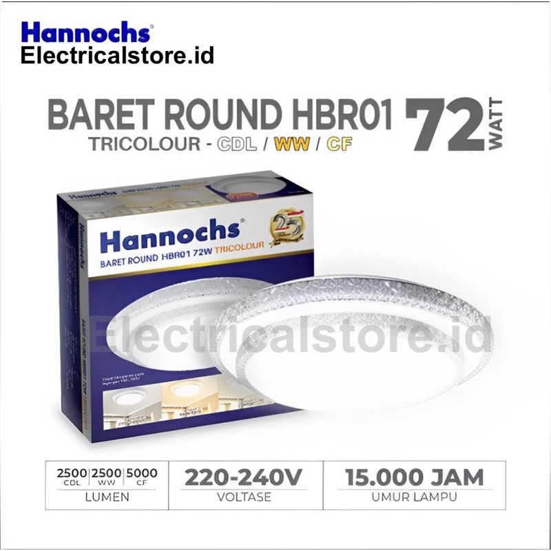 Jual Bola Lampu LED Baret Round HBR01 72W Hannochs - Tricolour - Lampu ...
