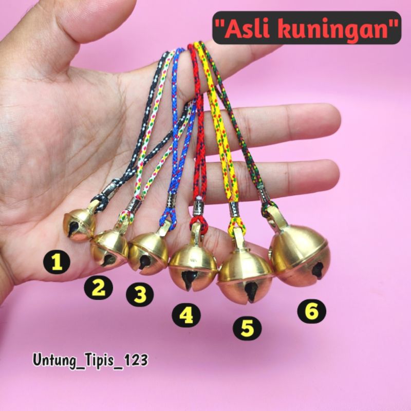 Jual Krincingan klintingan bahan kuningan lonceng pakai tali Suara ...