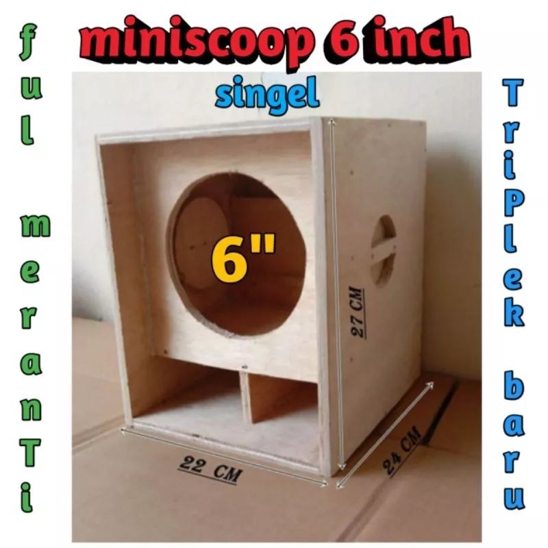 Jual box speaker miniscop 6 inch singgel | Shopee Indonesia