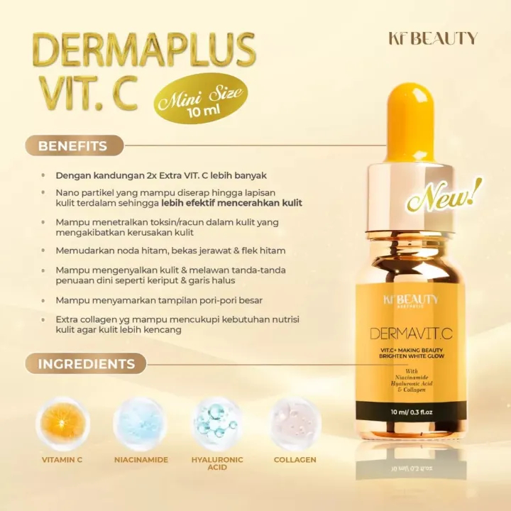 Jual Serum DERMA PLUS - DermaVit C KFSKIN NEW 10ml | Shopee Indonesia