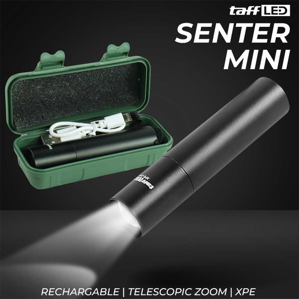 Jual Senter LED Mini Rechargable Telescopic Zoom XPE TaffLED | Shopee ...