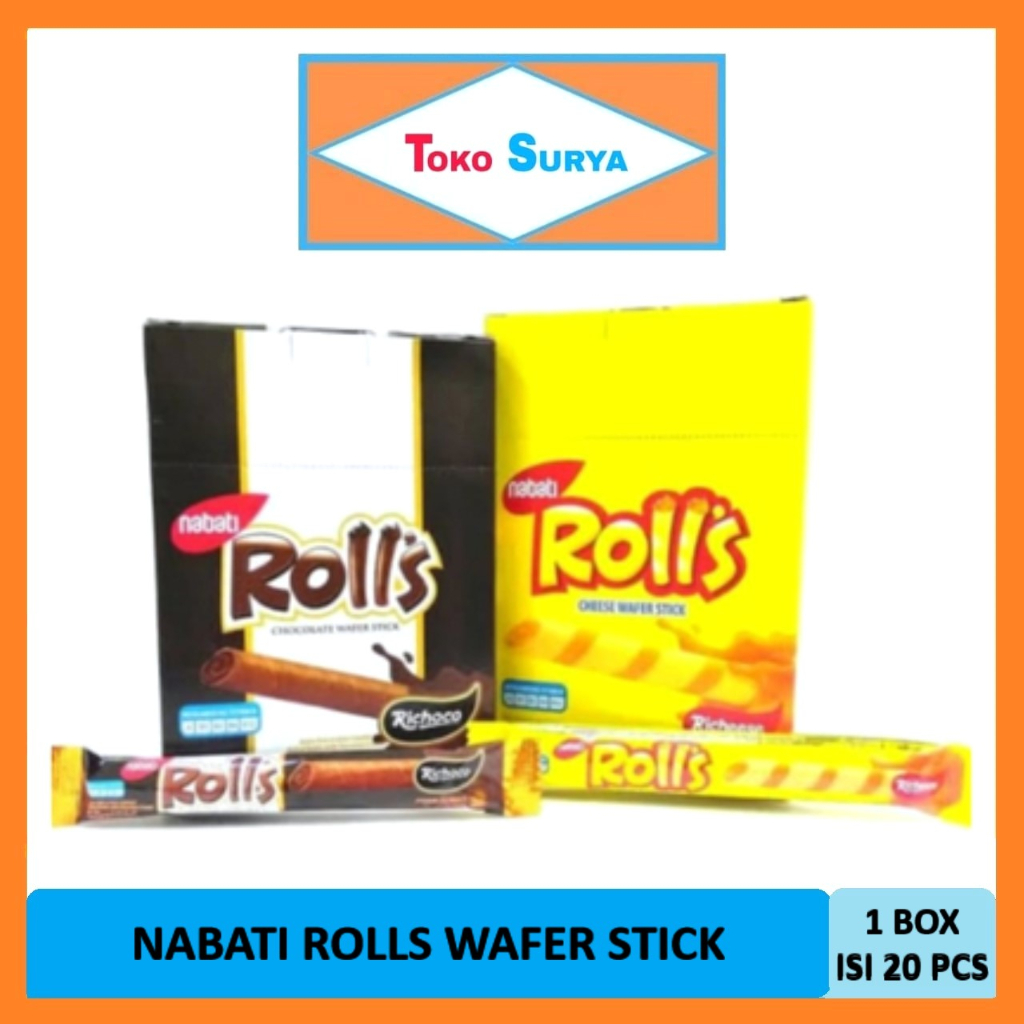 Jual Nabati Rolls Cheese/Chocolate Wafer Stick 20 x 6Gr | Shopee Indonesia
