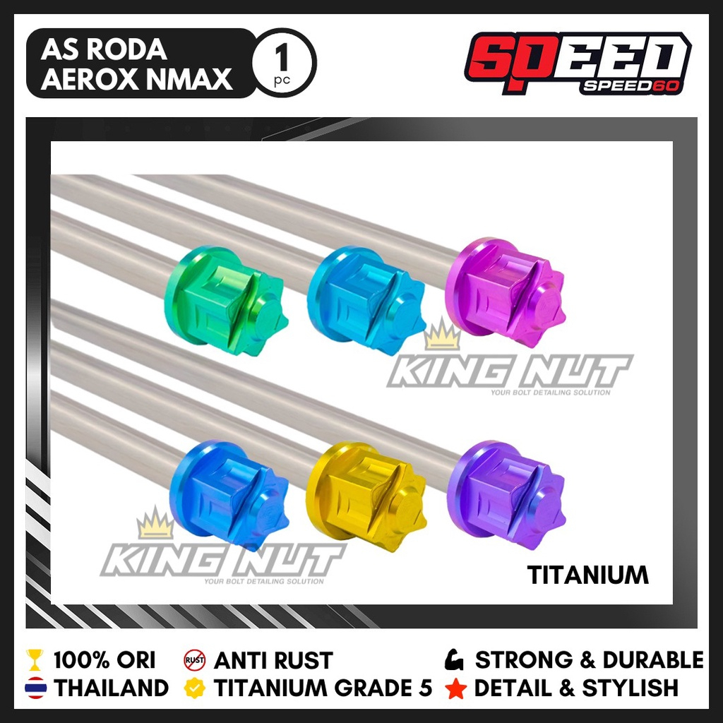 Jual Baut As Roda Yamaha Nmax Baut Titanium Grade 5 Thailand King Nut ...