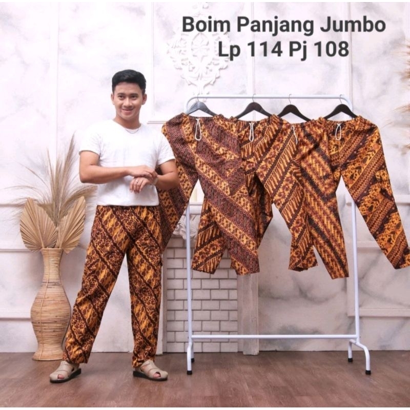 Jual CELANA BATIK BOIM BAHAN KATUN ADEM / CELANA PANJANG pria wanita ...