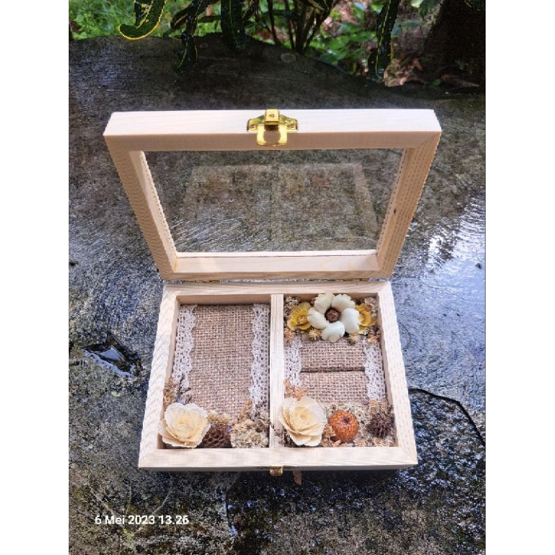 Jual Box Antam Lamaran Model Rustic / Box Cincin Pernikahan / Box ...