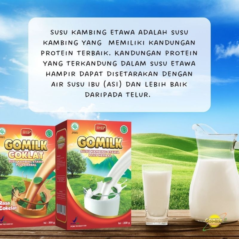 Jual Paket 2 Box Gomilk Go Milk Susu Kambing Etawa + Herbal kemasan 200 ...