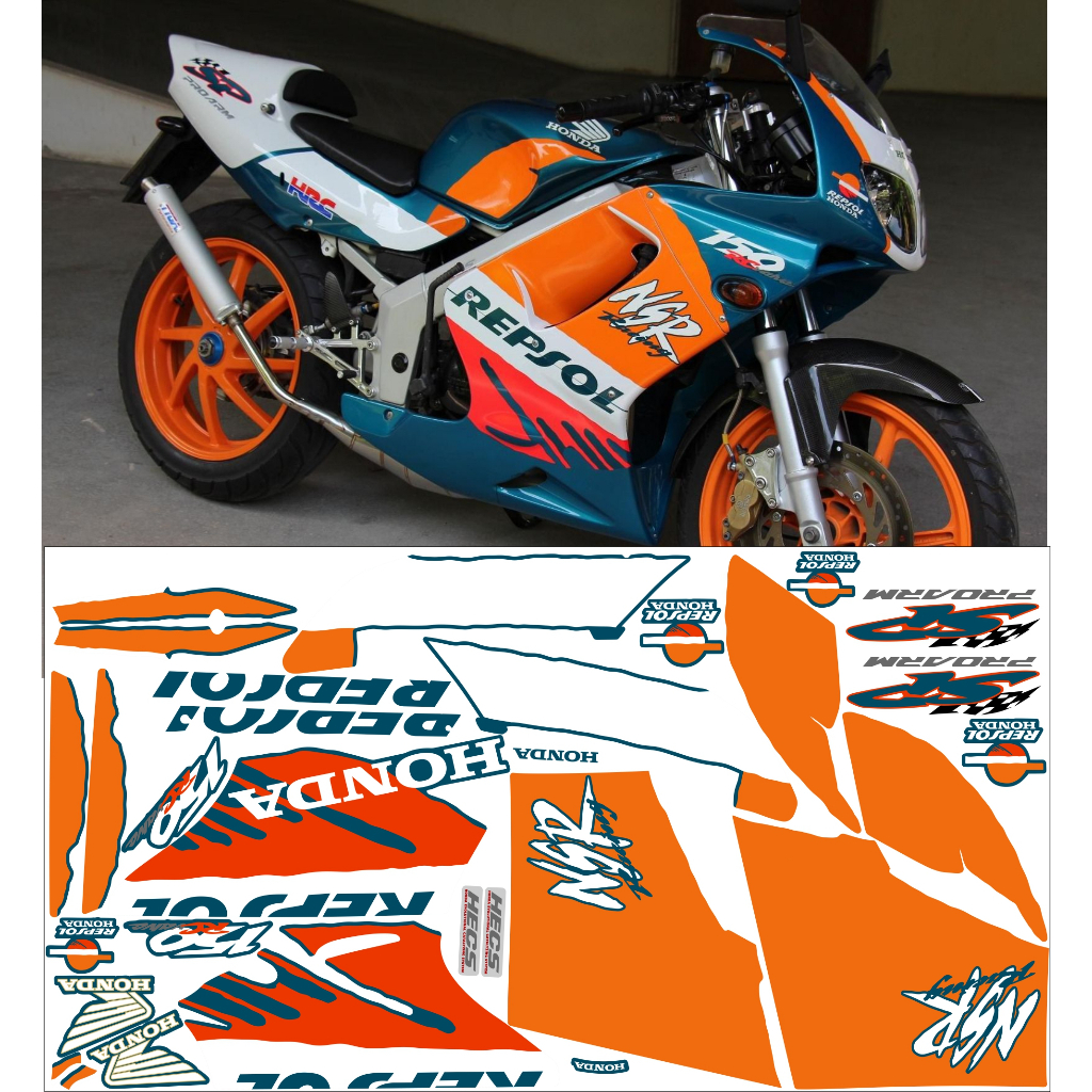 Jual Sticker Stripping Honda NSR stiker striping NSR | Shopee Indonesia