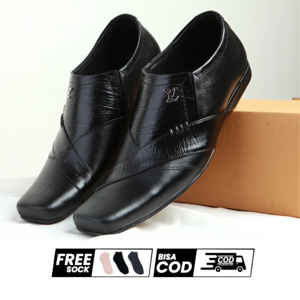 Jual Sepatu Pantofel Pria Kulit Sapi Asli Sangat Nyaman Dan Ringan Di ...