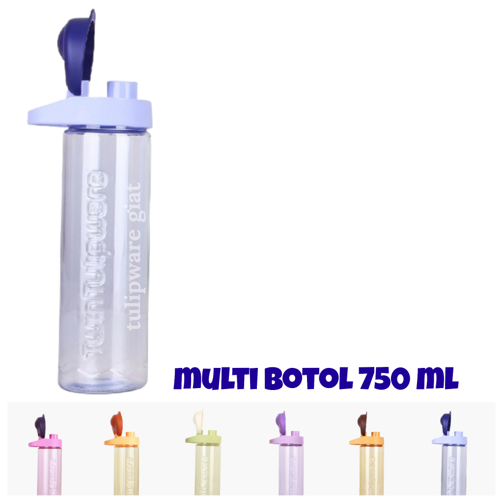 Jual Twin Tulipware MULTI BOTTLE 750 ml Botol Minum Bening Anti Tumpah ...