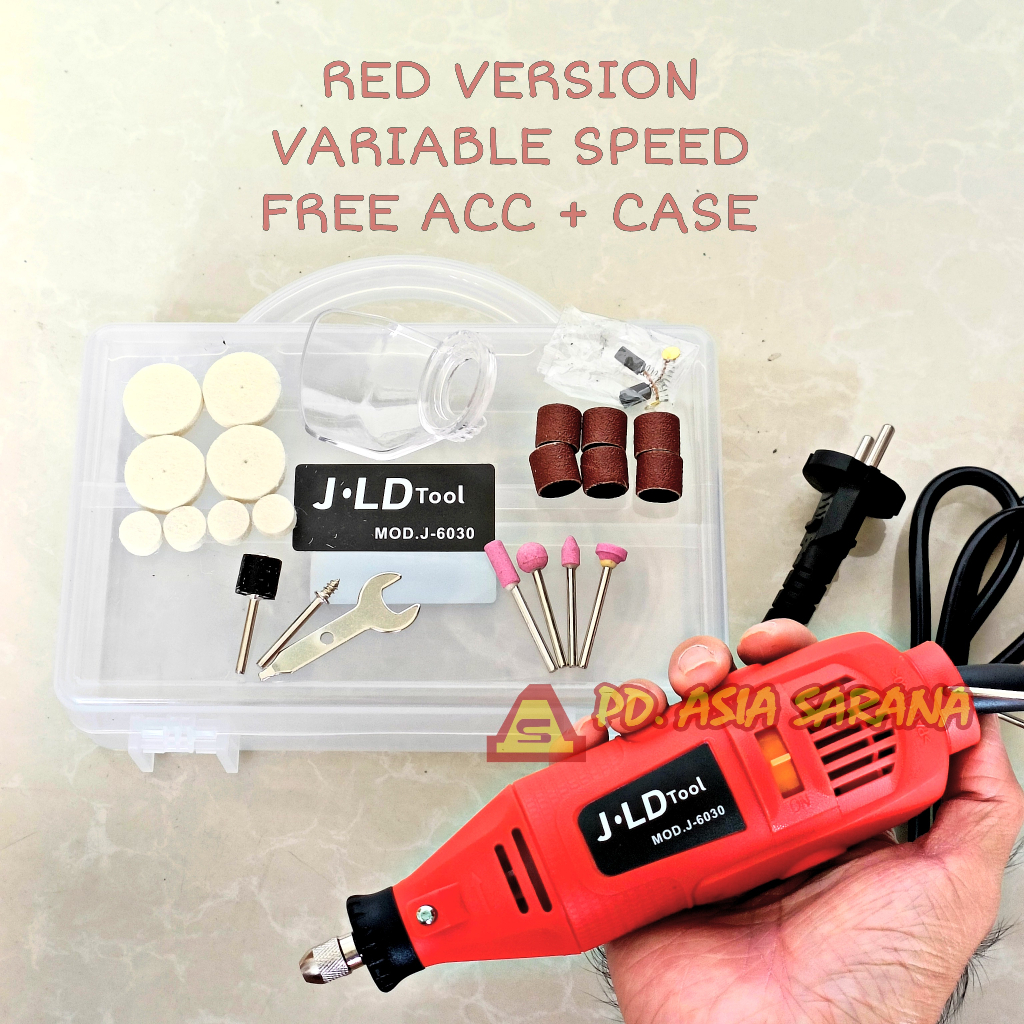 Jual Mesin Mini Die Grinder Tuner Set JLD J-6030 / Gerinda Botol Bor ...
